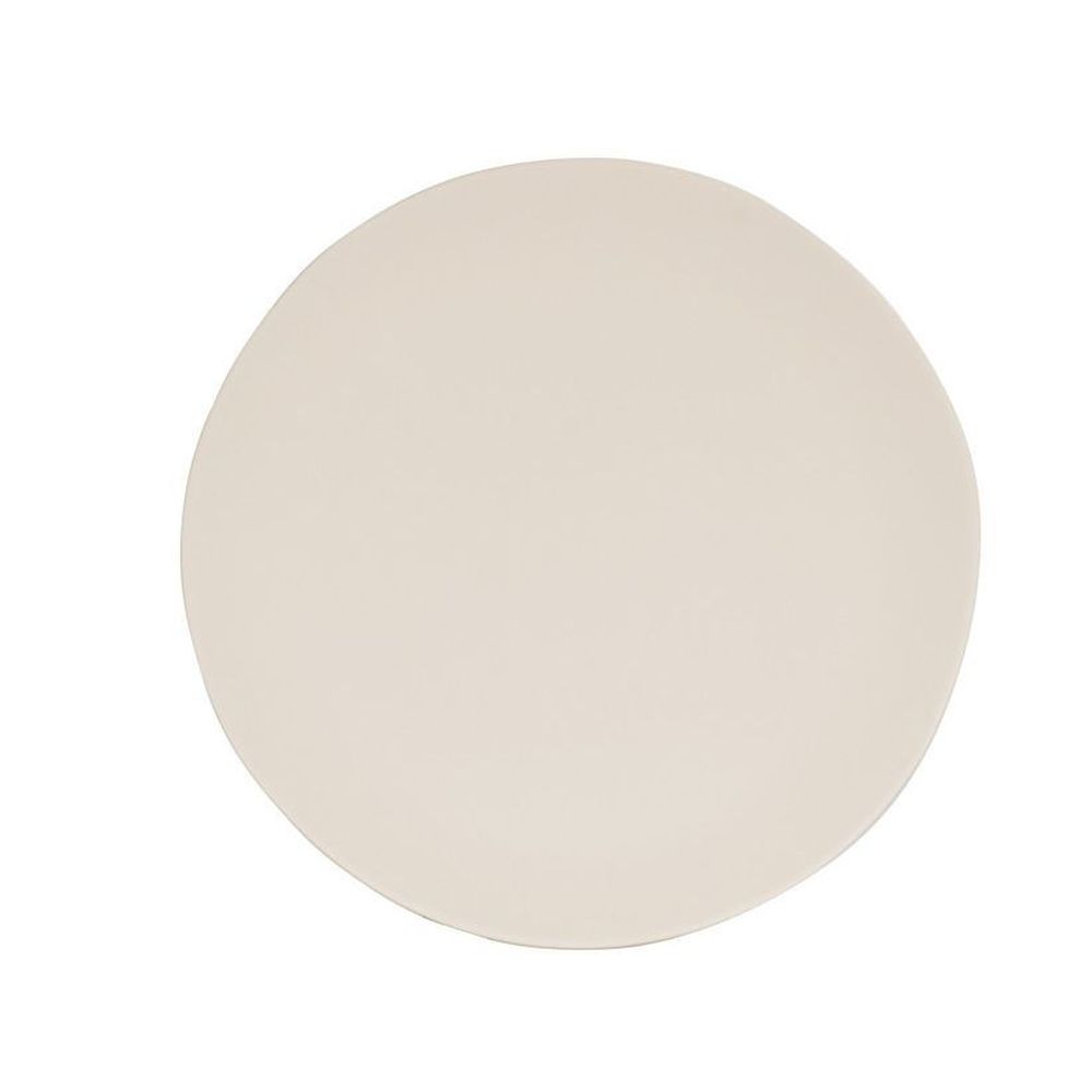 Cal-Mil Hand Thrown Ivory Melamine Plate, 9 inch Width x 1 inch Height