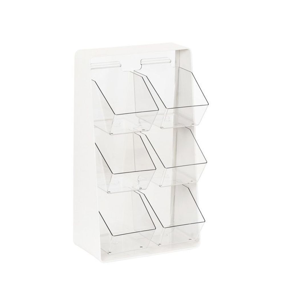 Cal-Mil White Condiment Holder with Six Removable Plastic Compartments ...