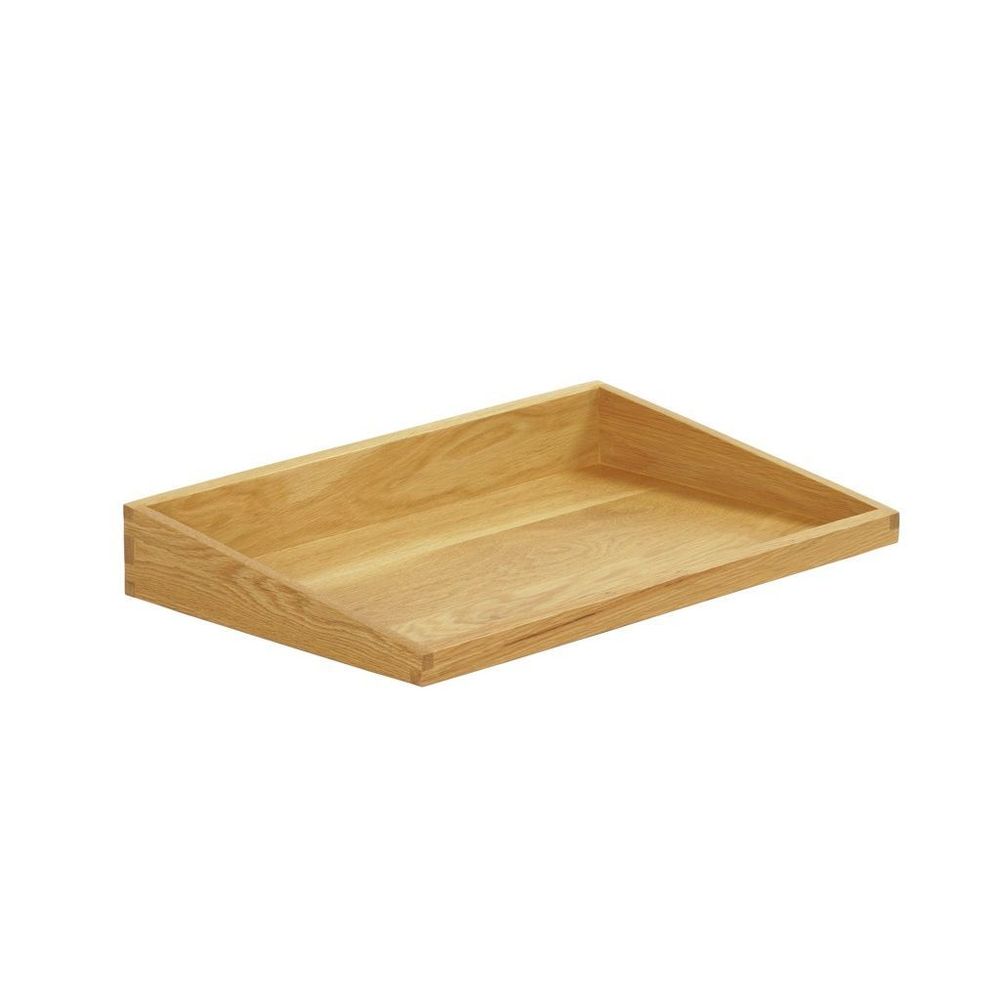 Cal-Mil Sydney Oak Angle Tray, 12 inch Width x 20 inch Depth x 3 inch ...