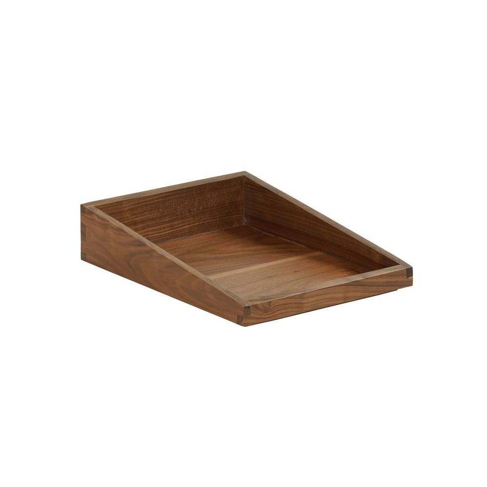 Cal-Mil Sydney Walnut Angle Tray, 10 inch Width x 12 inch Depth x 3 ...