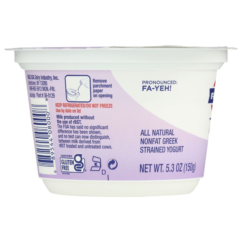 Fage Yogurt Label