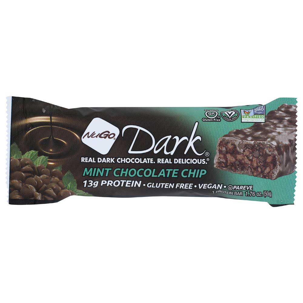 Nugo Dark Mint Chocolate Chip Nutrition Bar, 1.76 Ounce -- 12 per case.