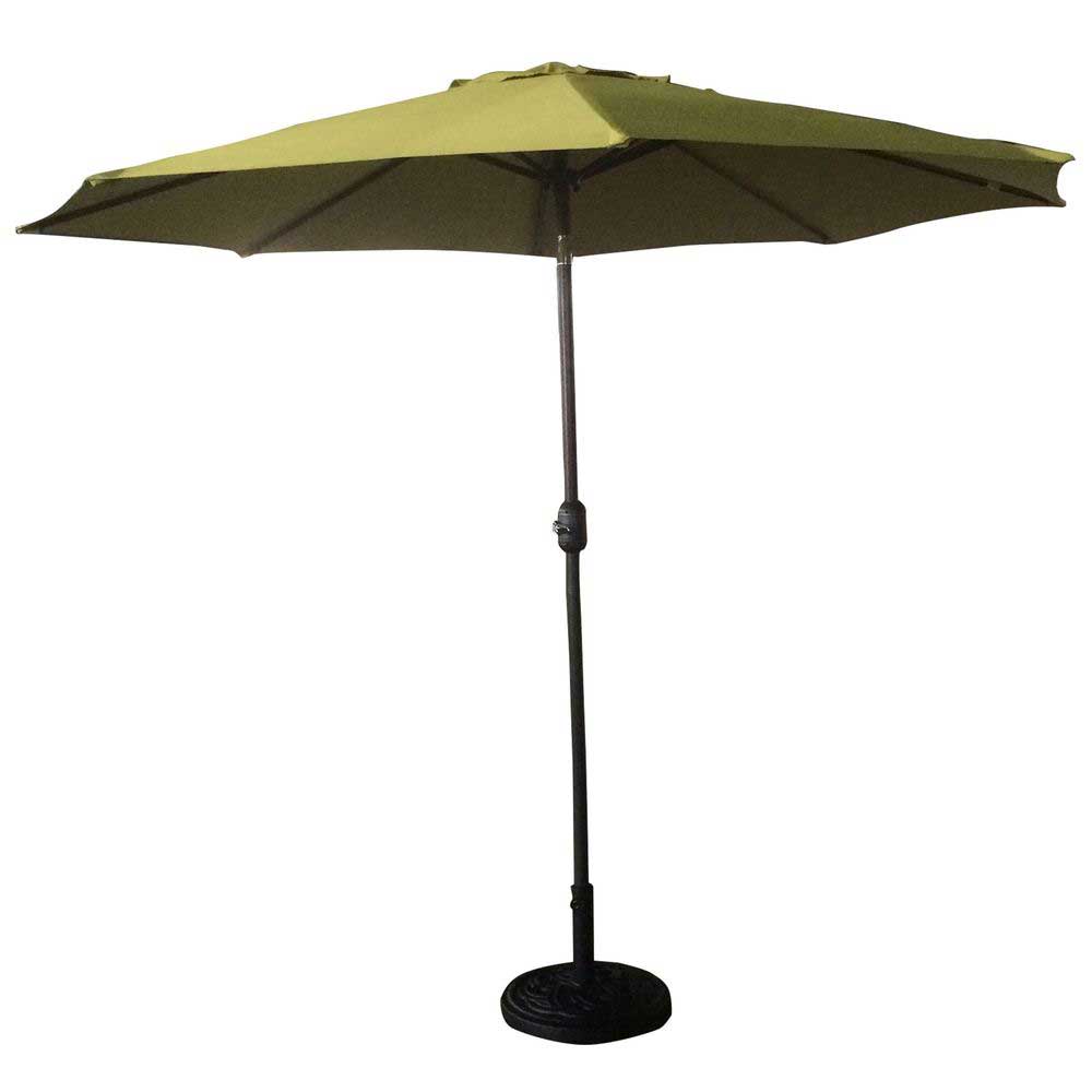 American Maid Aluminum Olive Green Umbrella with Crank, 9 feet -- 4 per ...