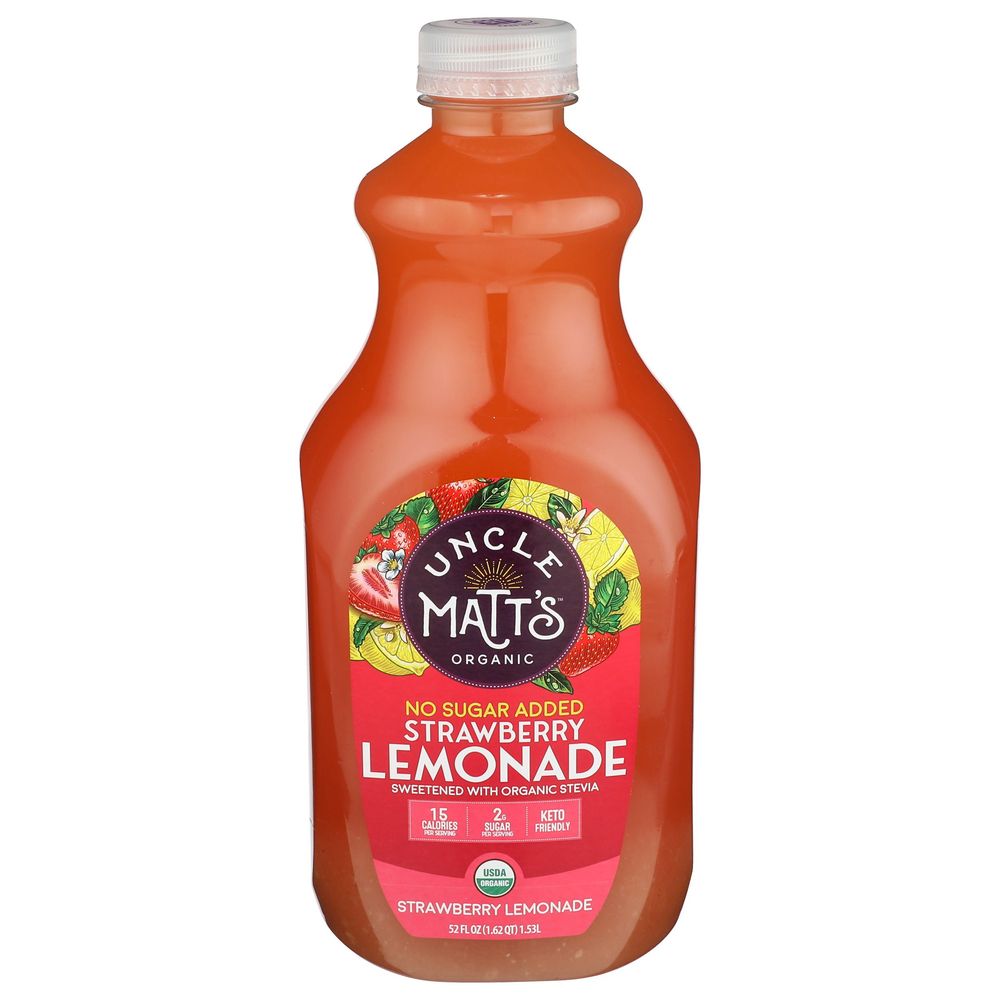 Uncle Matts Organic Strawberry Lemonade, 52 Fluid Ounce -- 6 per case