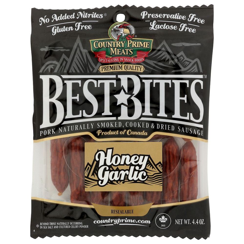 Country Prime Meats Honey Garlic Snack Stick, 4.4 Ounce -- 16 per case