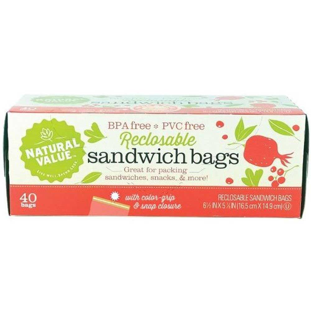 Natural Value Reclosable Storage Sandwich Bags Case | FoodServiceDirect