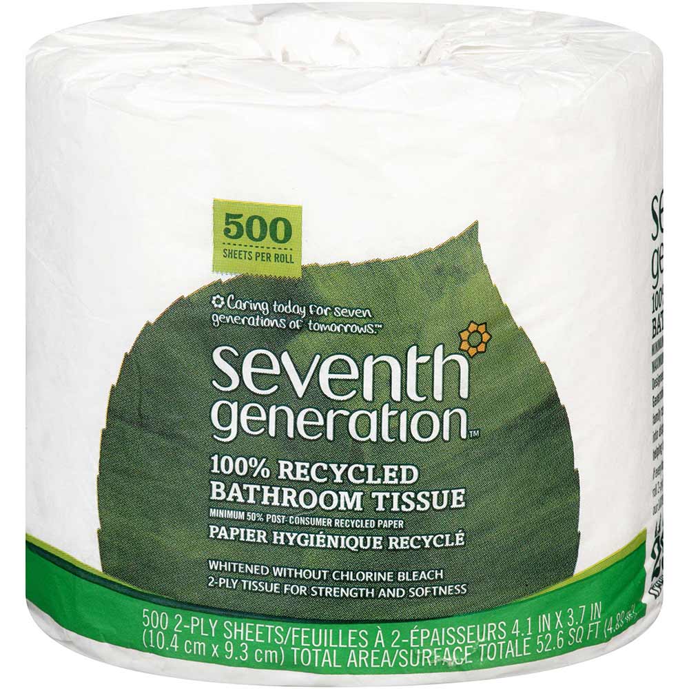Seventh Generation Bathroom Tissue Paper, 500 sheets per roll -- 60 ...