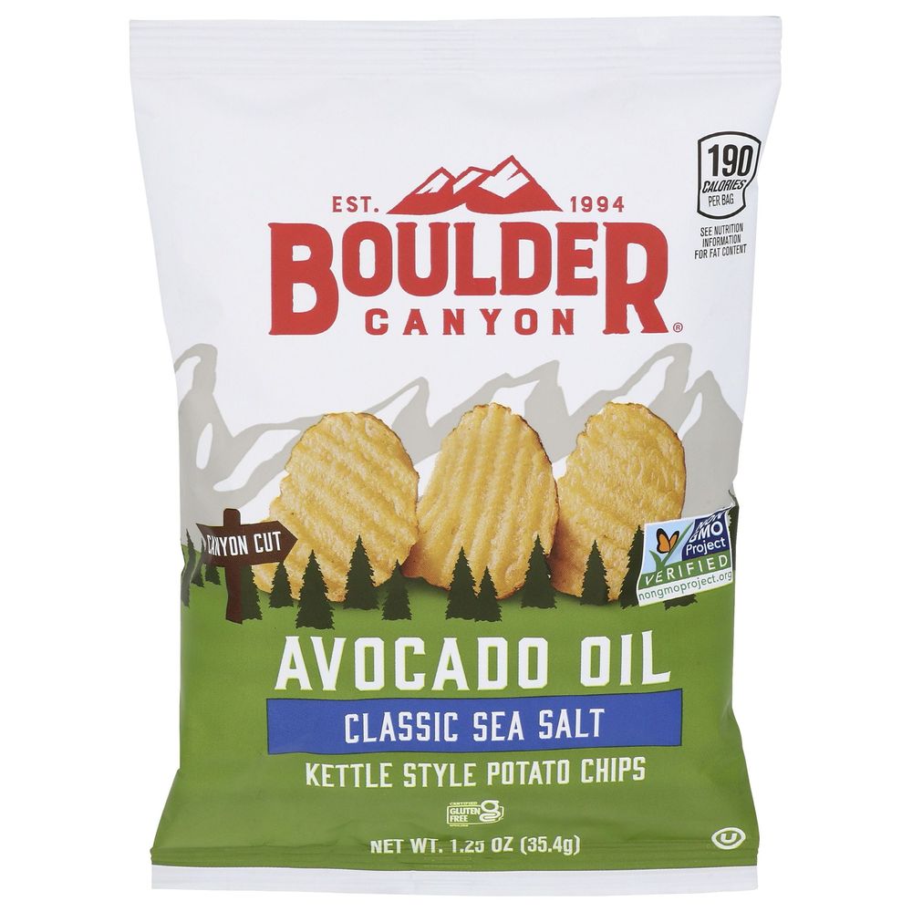 Boulder Canyon Avocado Oil Classic Sea Salt Kettle Chips - Multipack, 1 ...