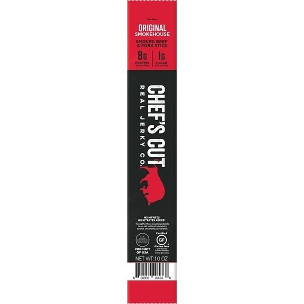 Chefs Cut Real Jerky Original Smokehouse Real Snack Sticks, 1 Ounce ...