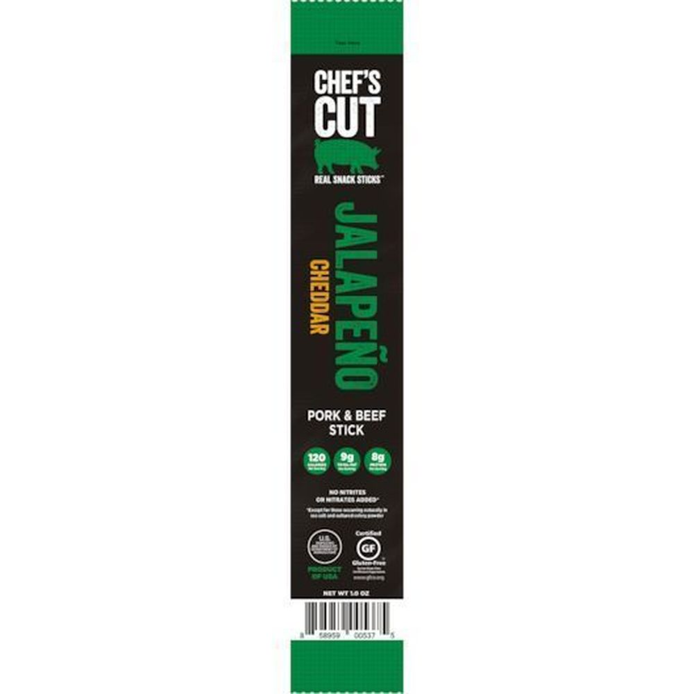 Chefs Cut Real Jerky Jalapeno Smoked Beef and Pork Snack Sticks, 1 ...