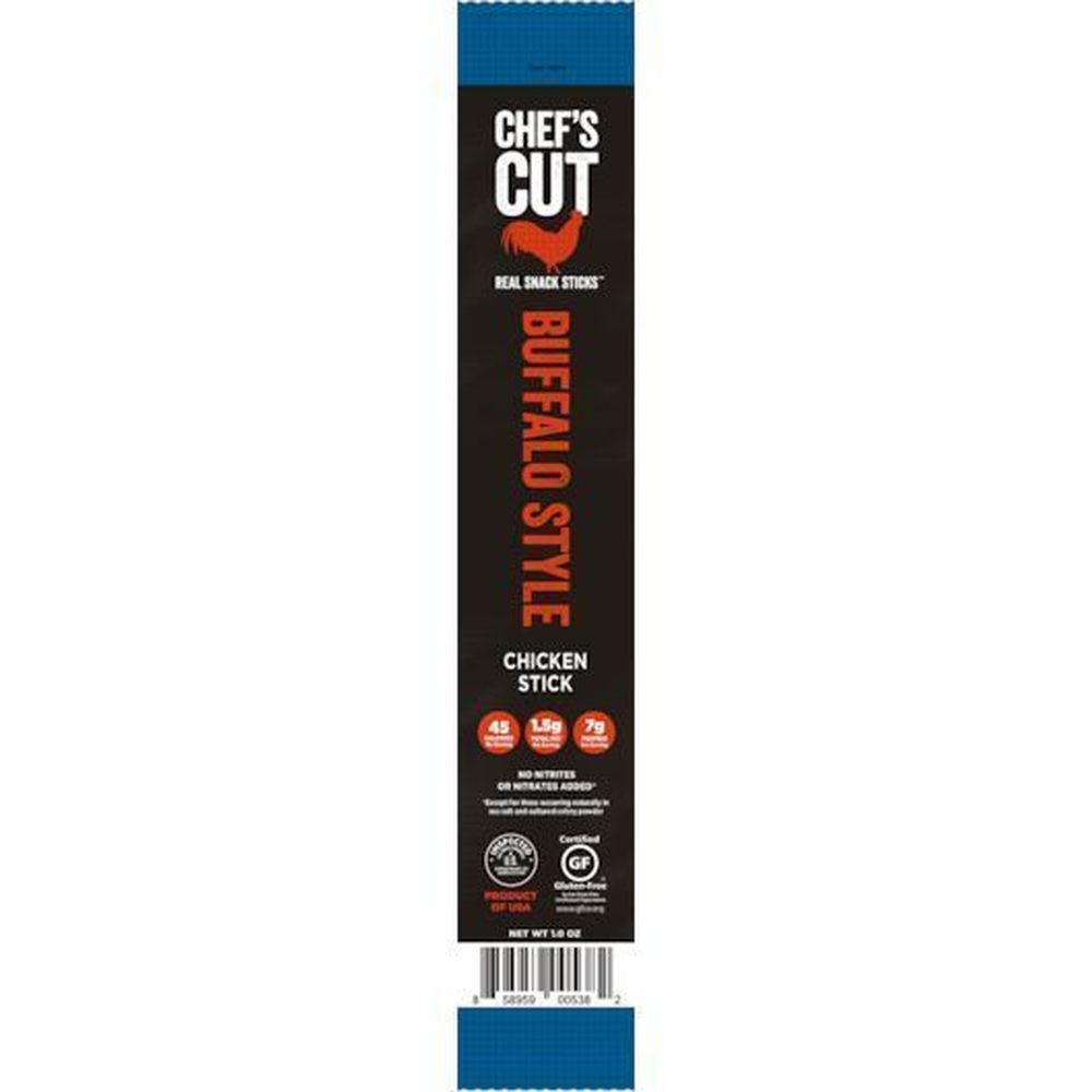 Chefs Cut Real Jerky Zero Sugar Buffalo Style Chicken Snack Sticks, 1 ...