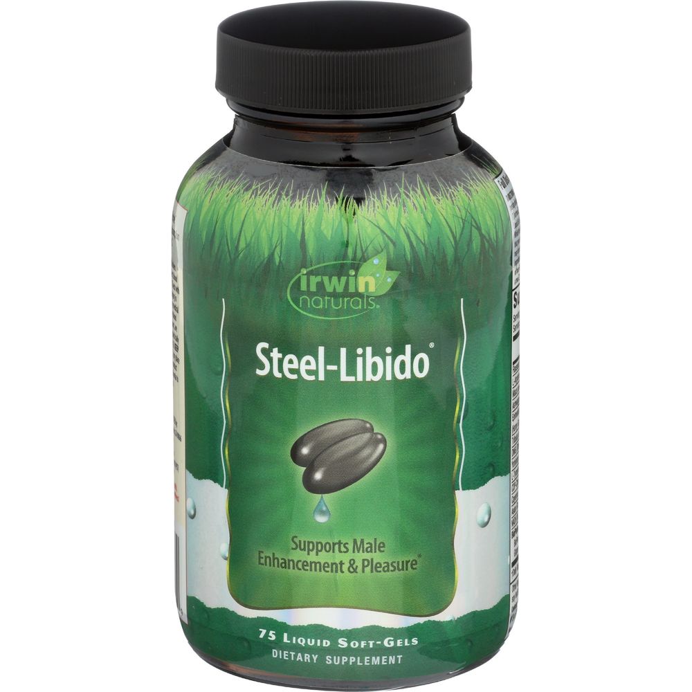 Irwin Naturals Steel Libido Liquid Softgels for Men, 75 count