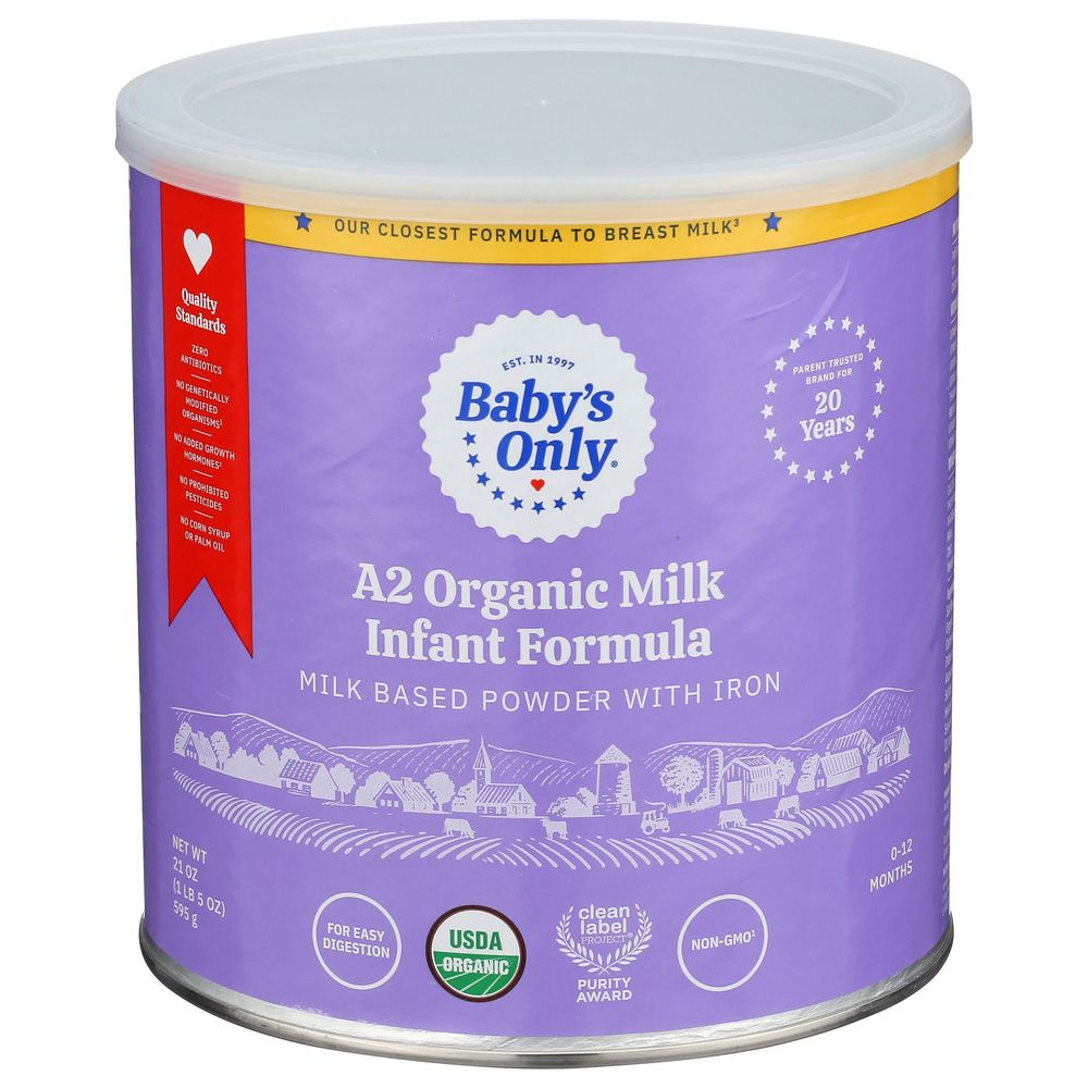 Babys Only Organic Milk Infant Formula with Iron, 21 Ounce -- 6 per ...