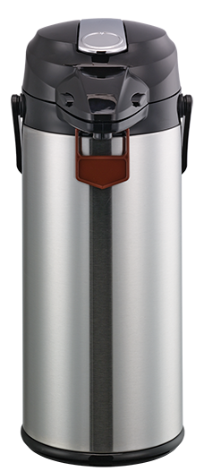 Service Ideas Signa-Air Glass Lined Brushed Stainless and Black Vacuum ...