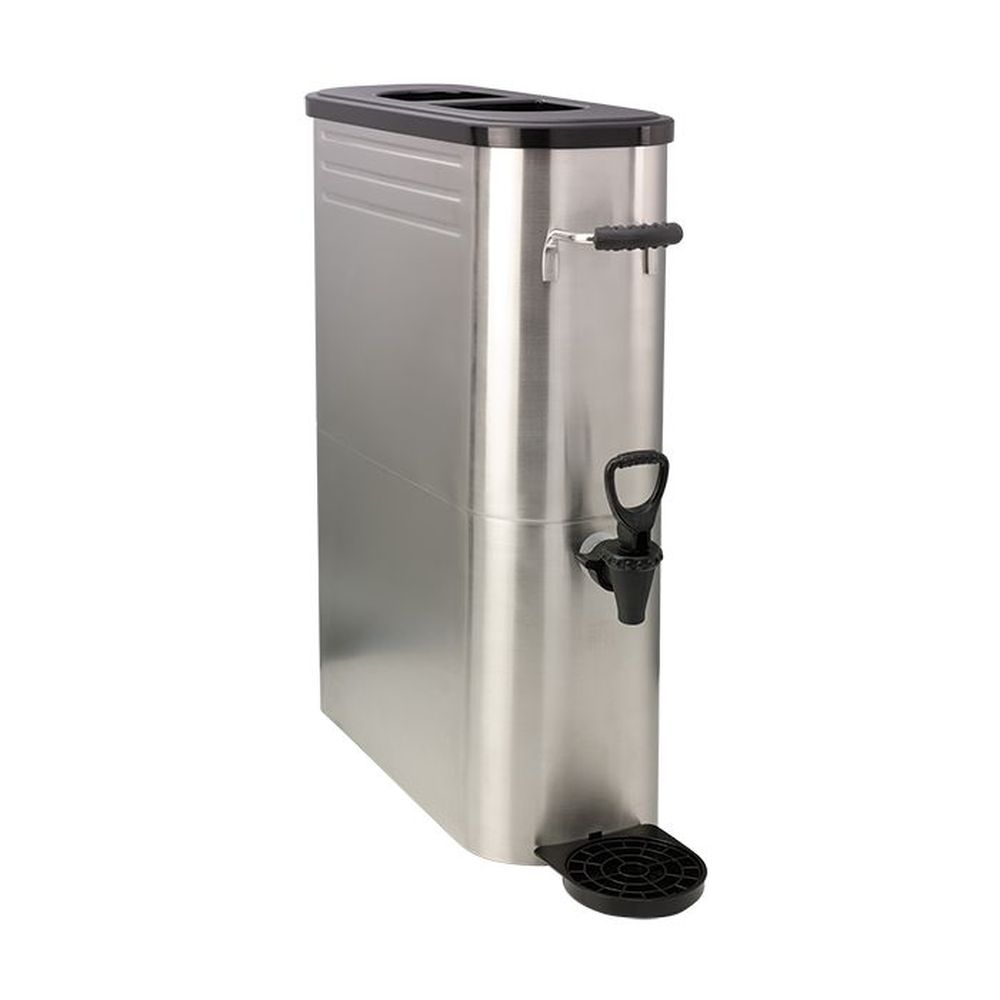 Service Ideas Slim Commercial Single Wall Brushed Stainless Steel Tea ...