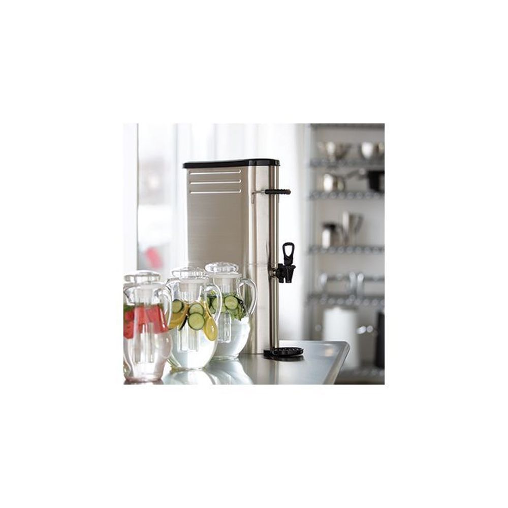 Service Ideas Slim Commercial Single Wall Brushed Stainless Steel Tea ...