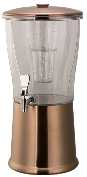 Service Ideas Elite Stainless Steel Rose Gold Round Cold Beverage ...