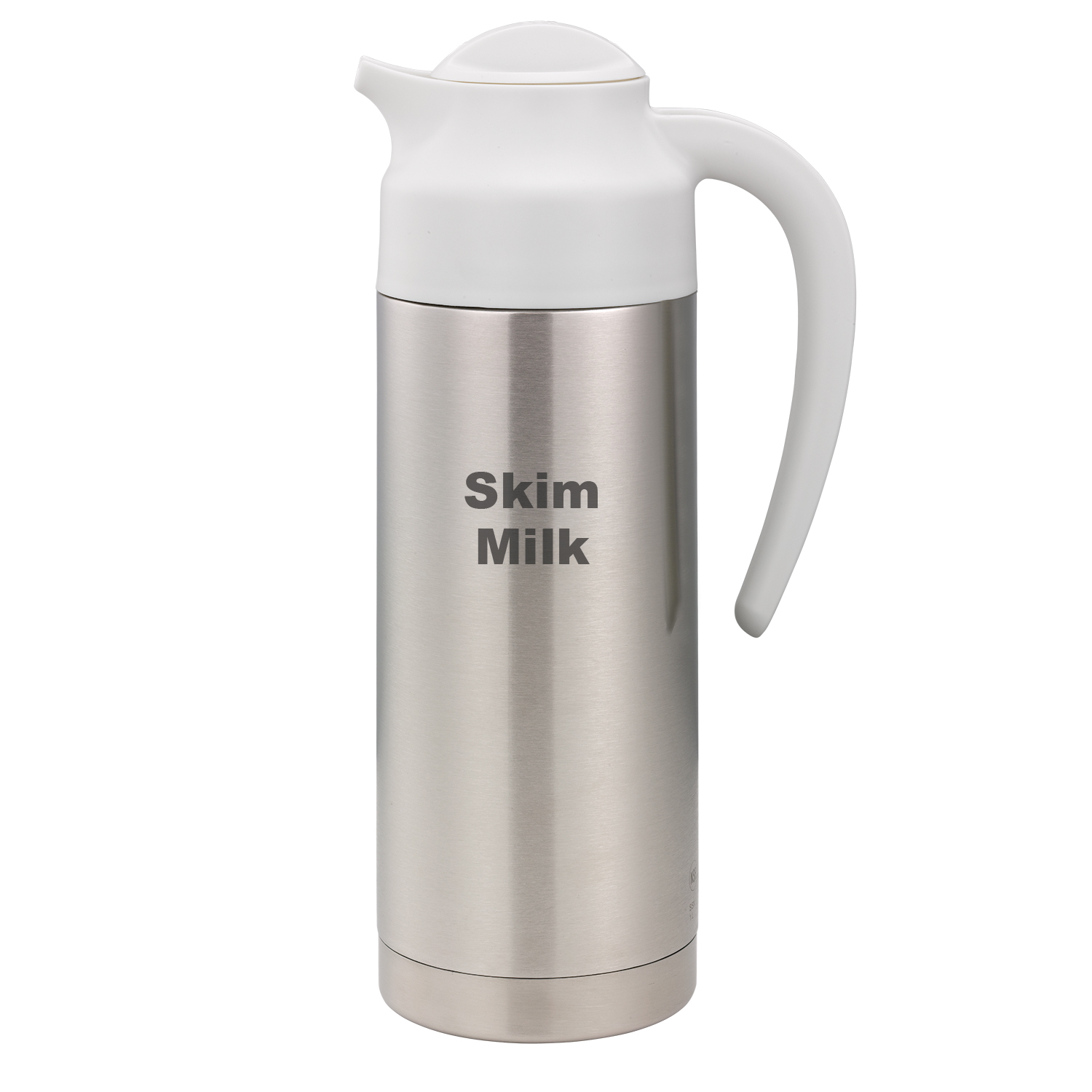 Service Ideas SteelVac Brushed Stainless and White Skim Milk Vacuum ...