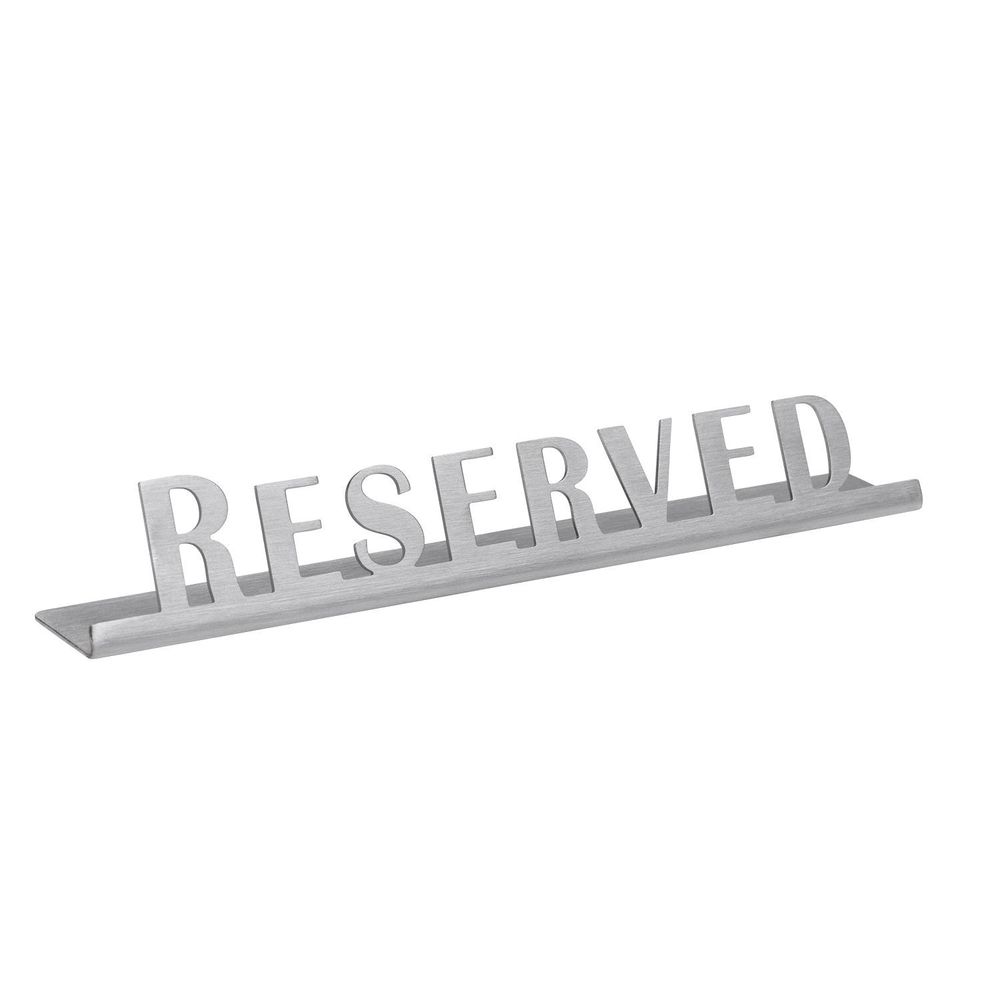 Service Ideas Stainless Steel Brushed Finish Reserved Laser Cut ID ...