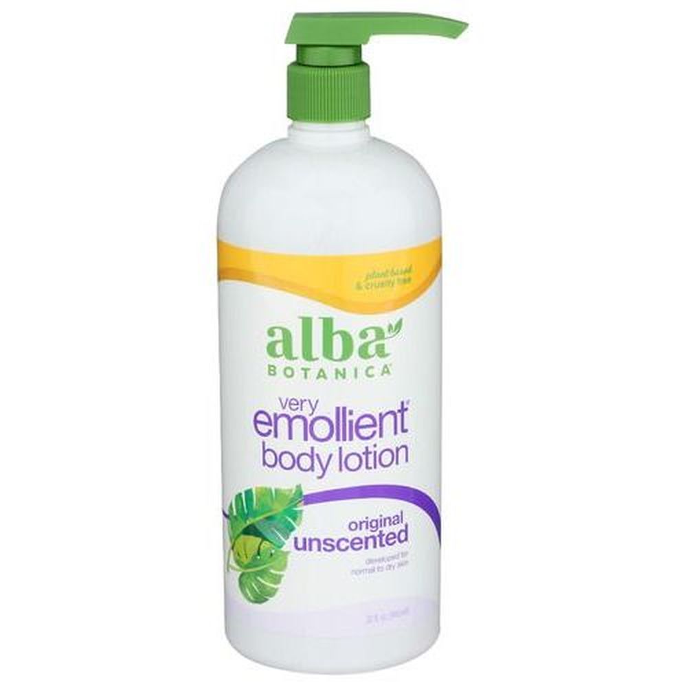Alba Botanica Original Unscented Very Emollient Body Lotion, 32 Ounce