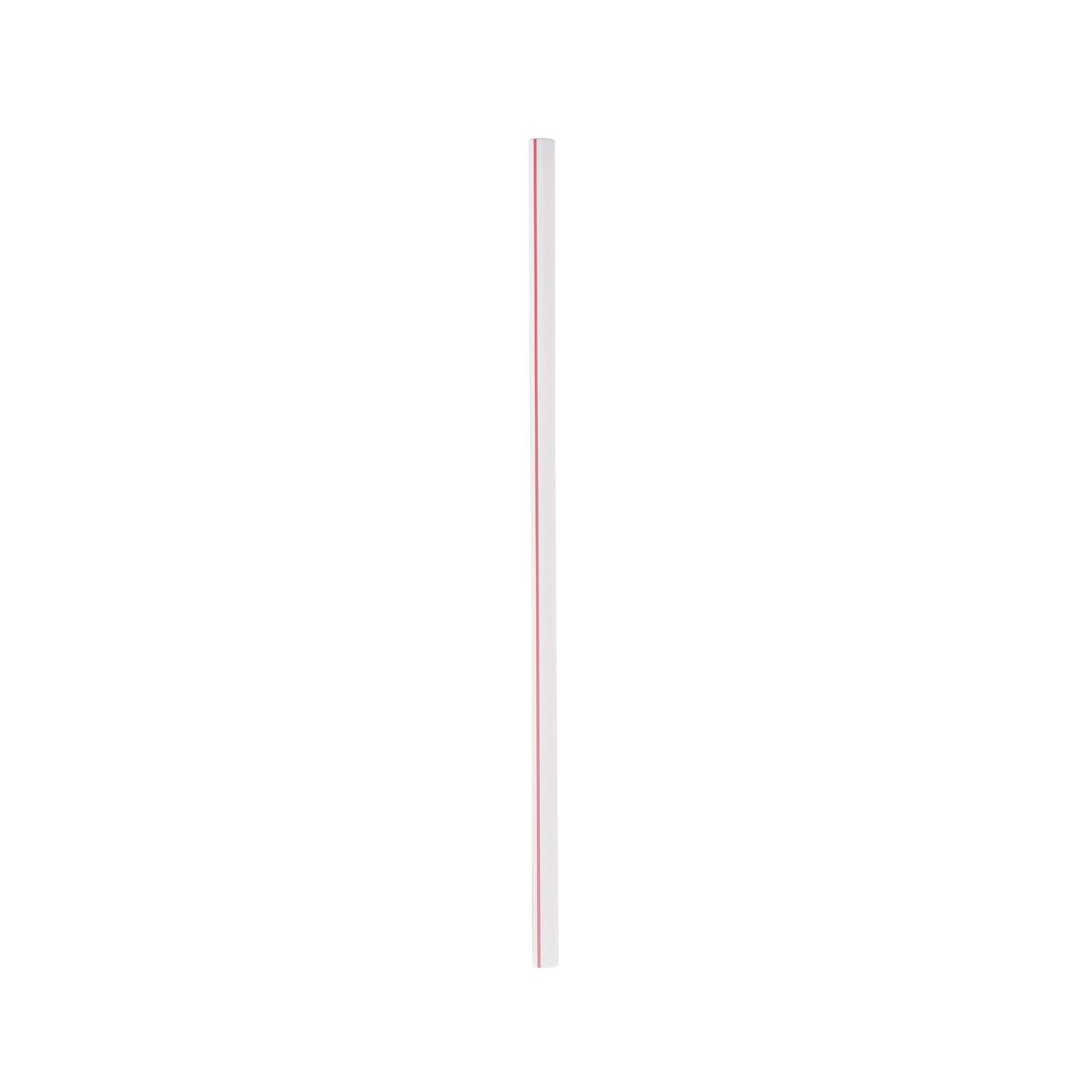Bunzl Prime Source White Red Paper Wrapped Jumbo Straw , 7.75 inch ...