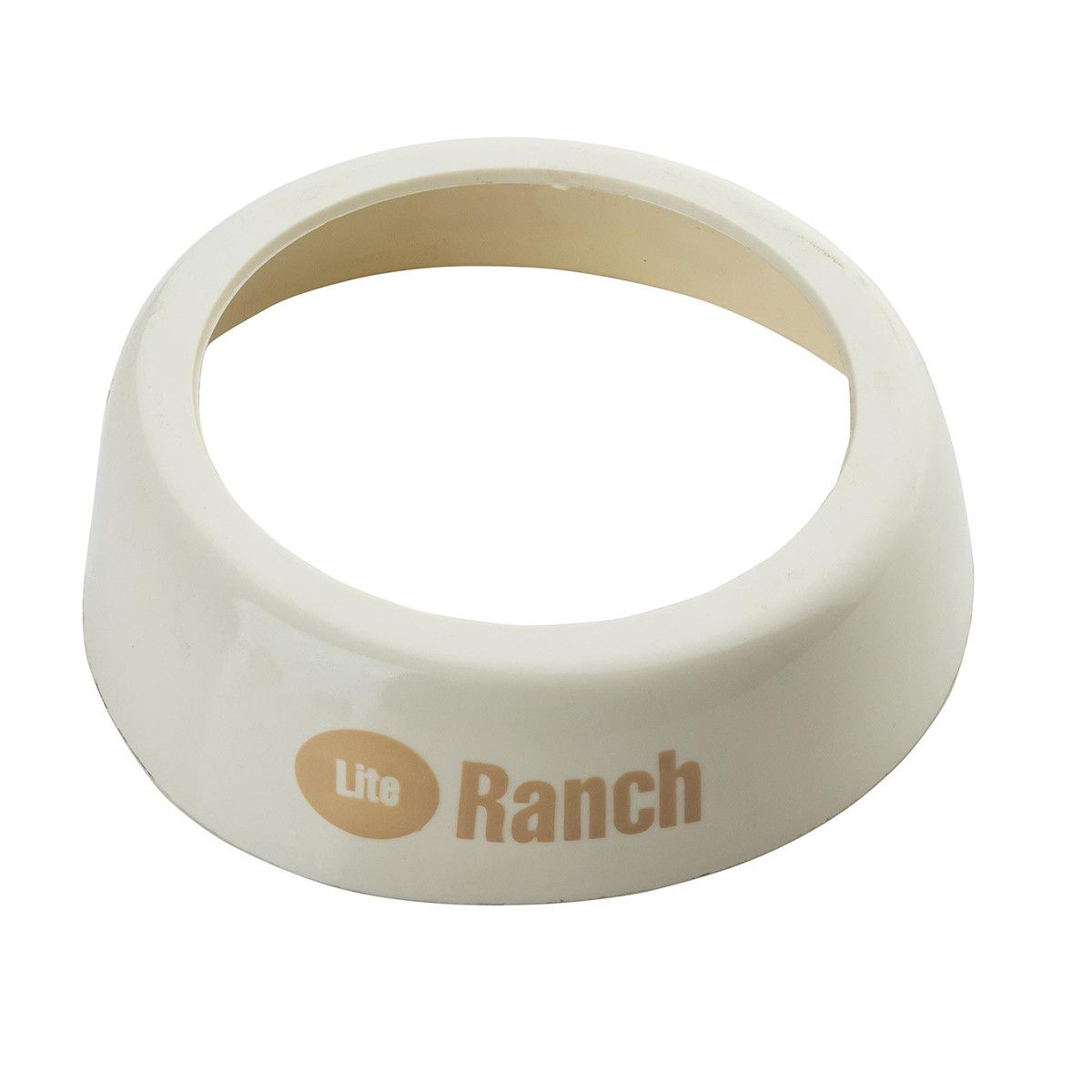 Tablecraft Beige Ranch Collar White Plastic Salad Dressing Dispenser Set