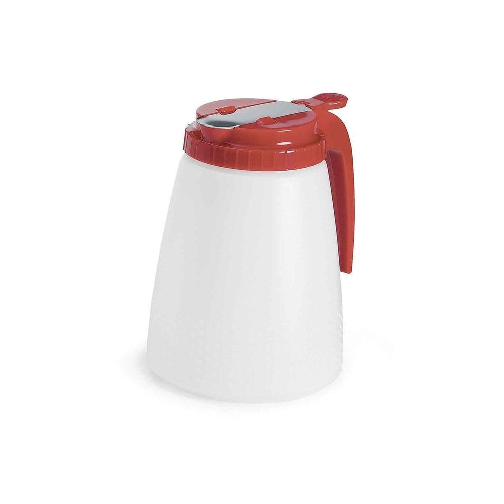 Tablecraft Polyethylene All Purpose Red Top Dispenser, 48 Ounce ...