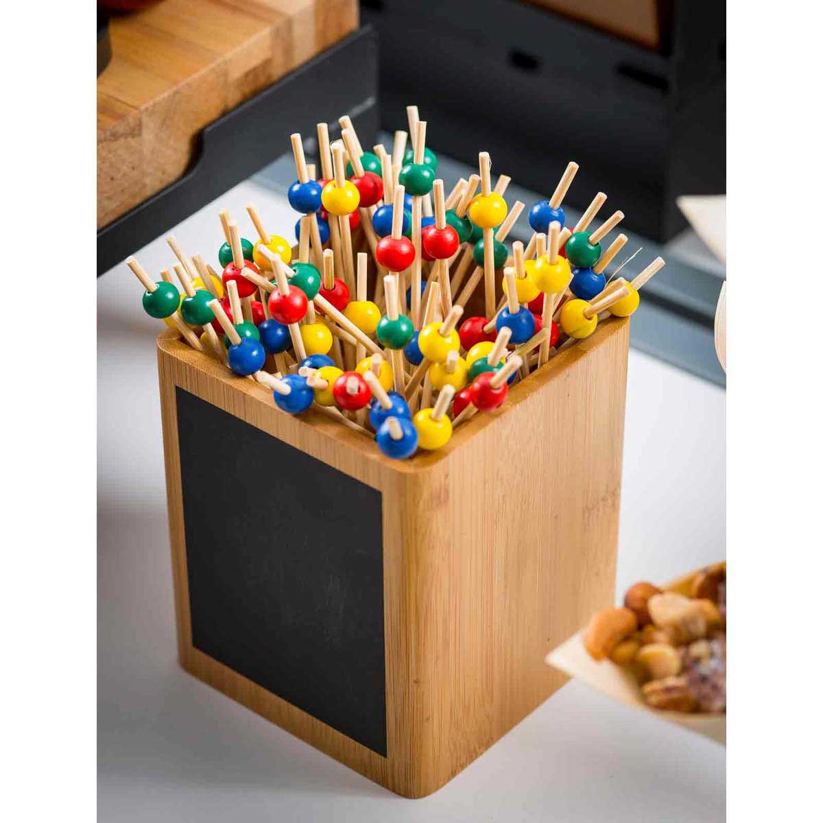 Tablecraft 3.5 inch Assorted Pack Bamboo Pick, 100 count -- 12 per case