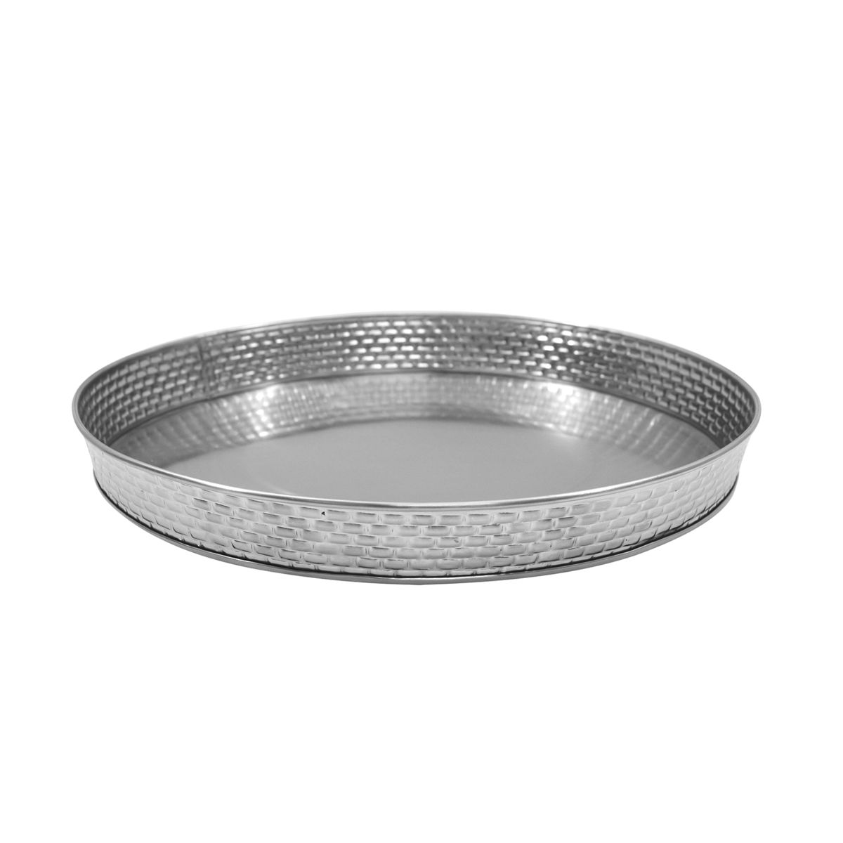 Tablecraft Brickhouse Stainless Steel Brick Pattern Round Diner Platter ...