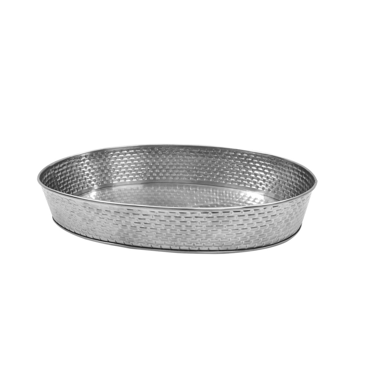 Tablecraft Brickhouse Stainless Steel Brick Pattern Oval Diner Platter ...
