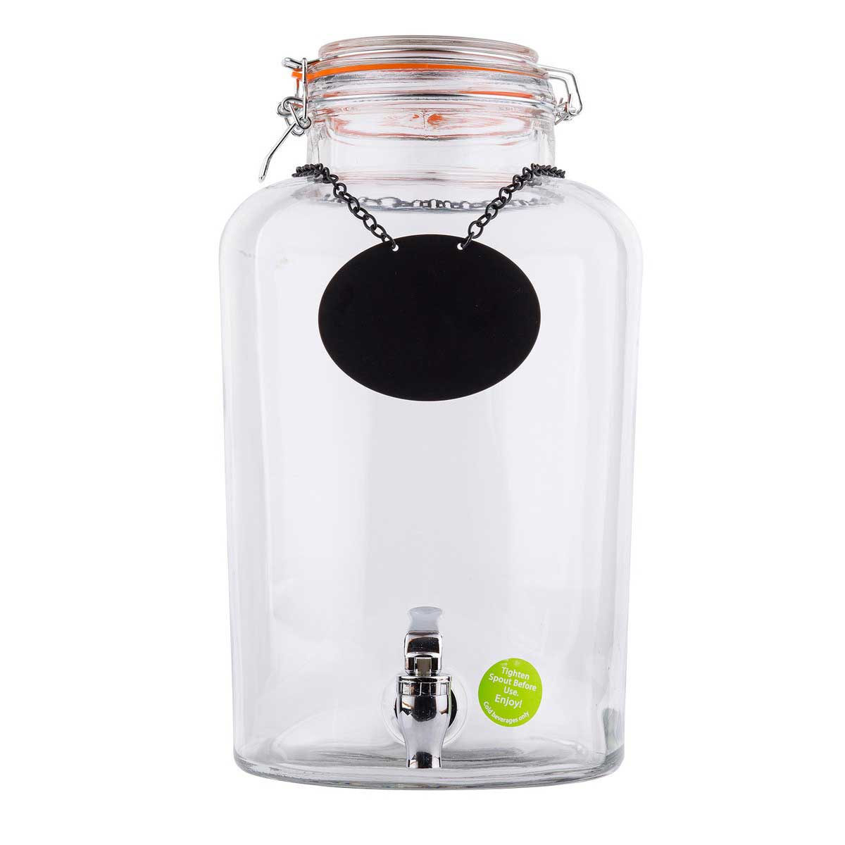 Tablecraft Rustic Country Glass Beverage Dispenser, 2.5 Gallon