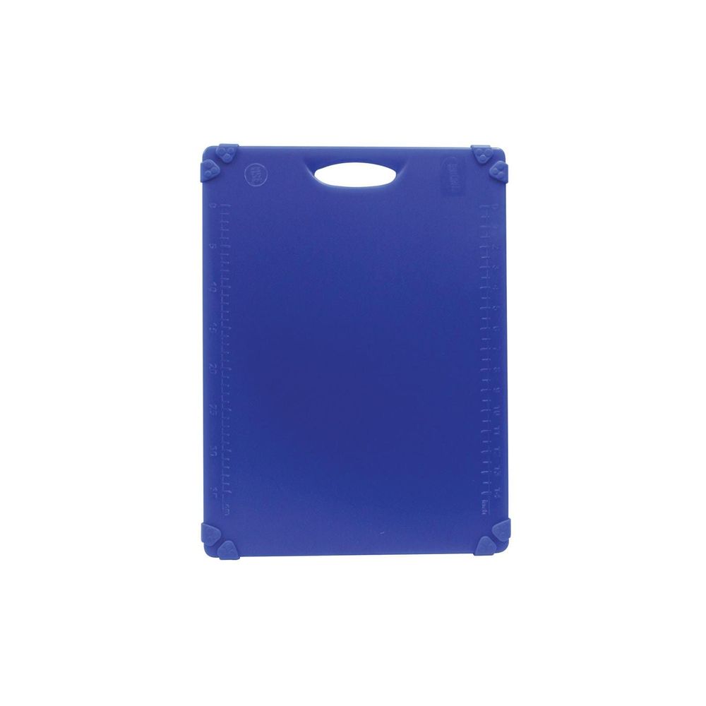 Tablecraft Grippy Polypropylene Blue Color Coded Cutting Board with TPE ...