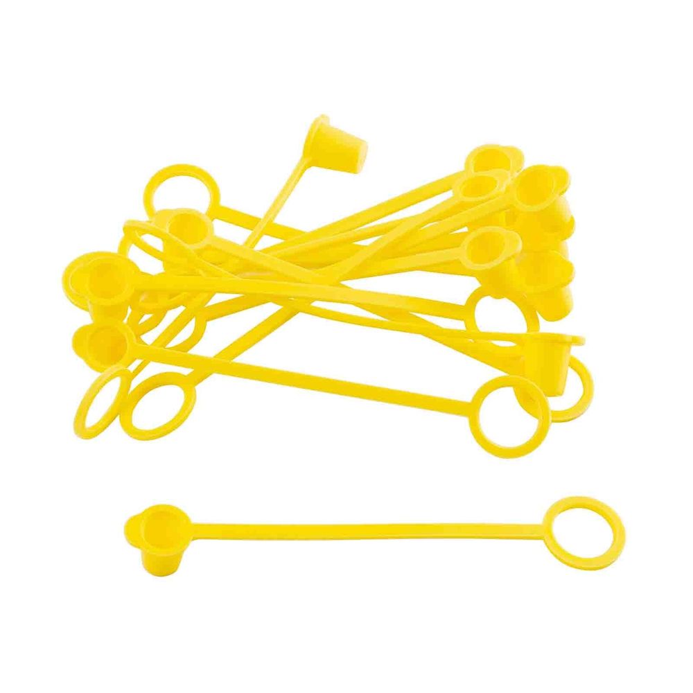 Tablecraft Sani-Cap Yellow Tethered Cap Fits Standard TipTop Squeeze ...