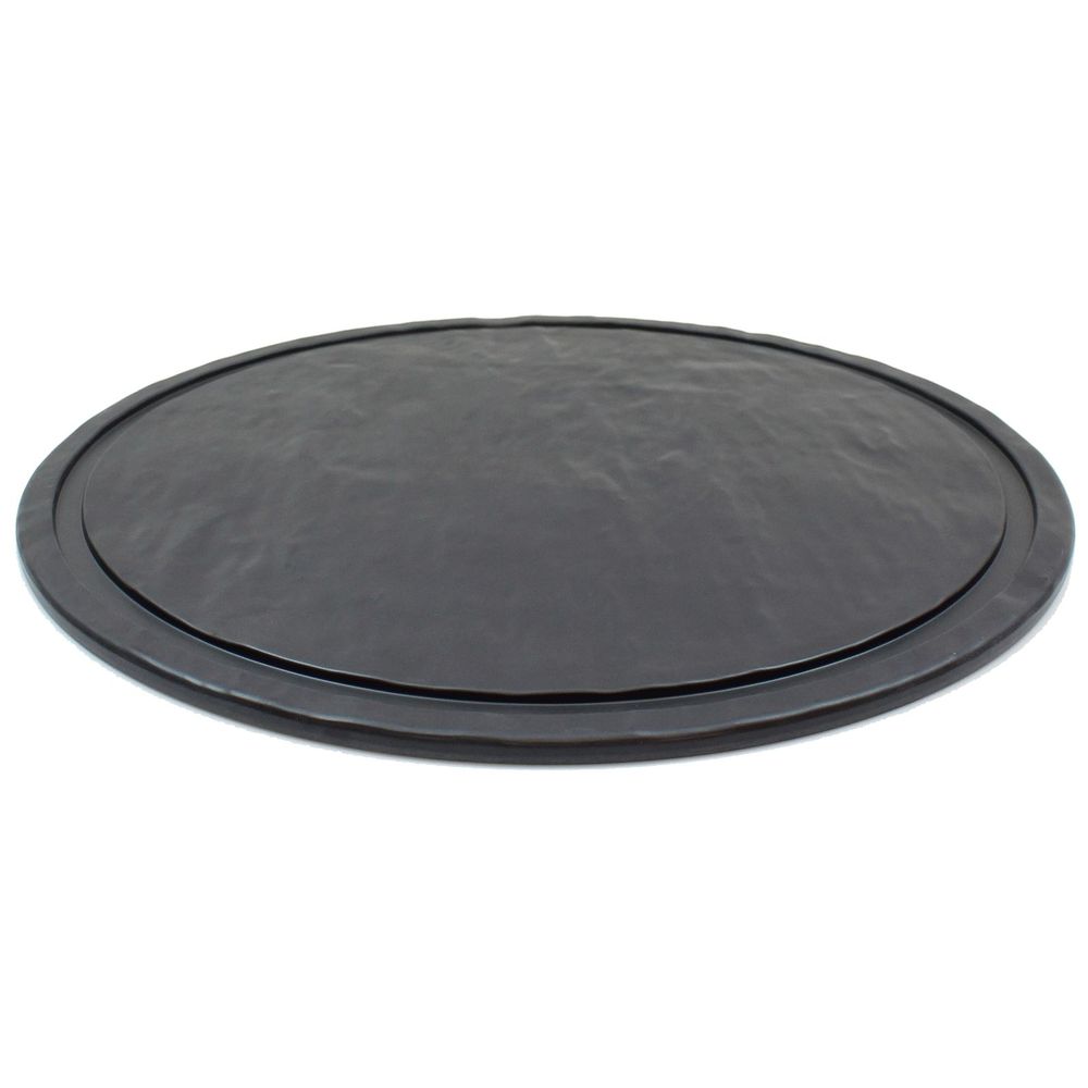 Tablecraft Frostone Slate Collection Melamine Black Round Serving Tray ...
