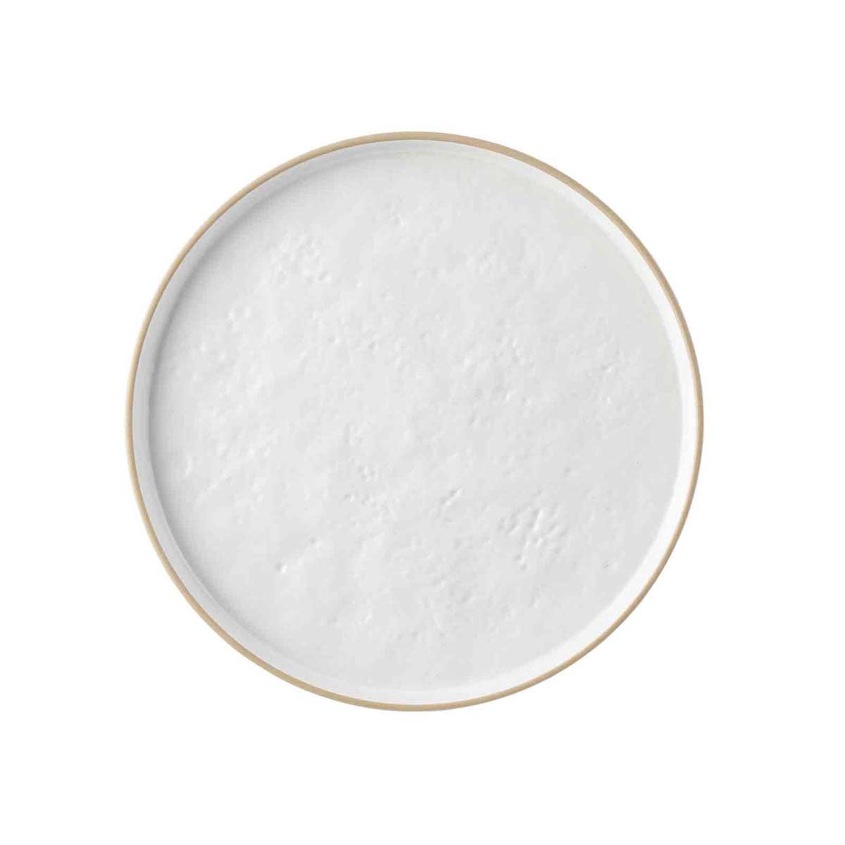 Tablecraft Europa Collection Melamine White Stone Pattern with Beige ...