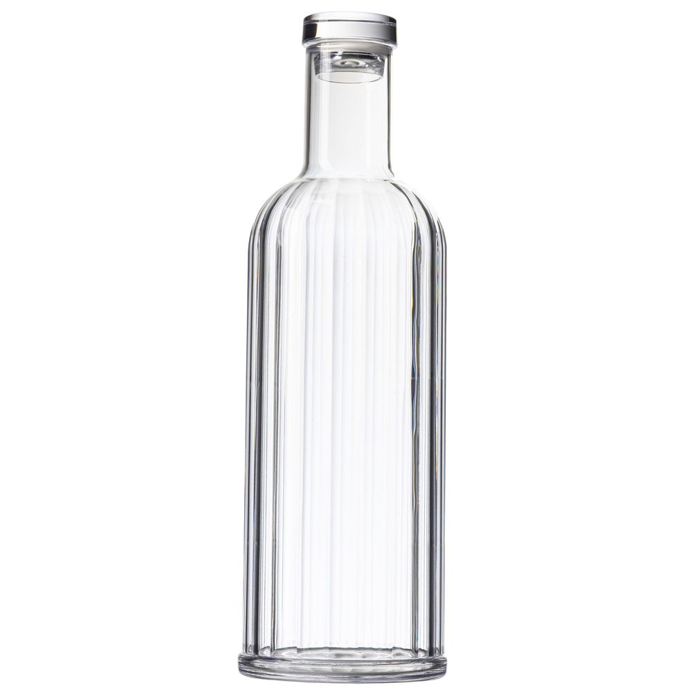 Tablecraft Styrene Acrylonitrile Clear Fluted Carafe with Lid, 34 Ounce ...