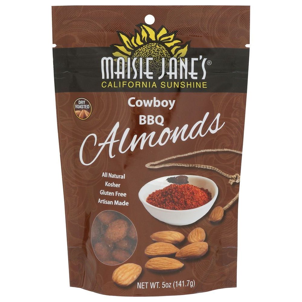 Maisie Janes Cowboy BBQ Almonds, 5 Ounce -- 12 per case