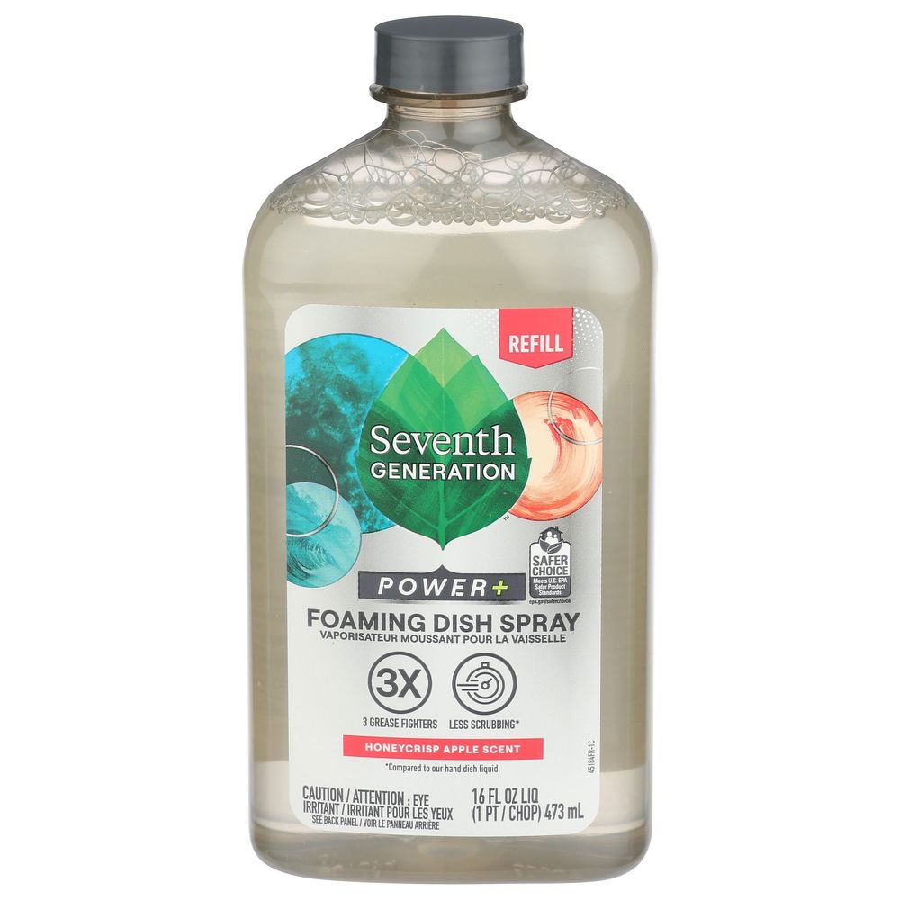 Seventh Generation Honeycrisp Apple Foaming Dish Spray Refill, 16 Fluid ...
