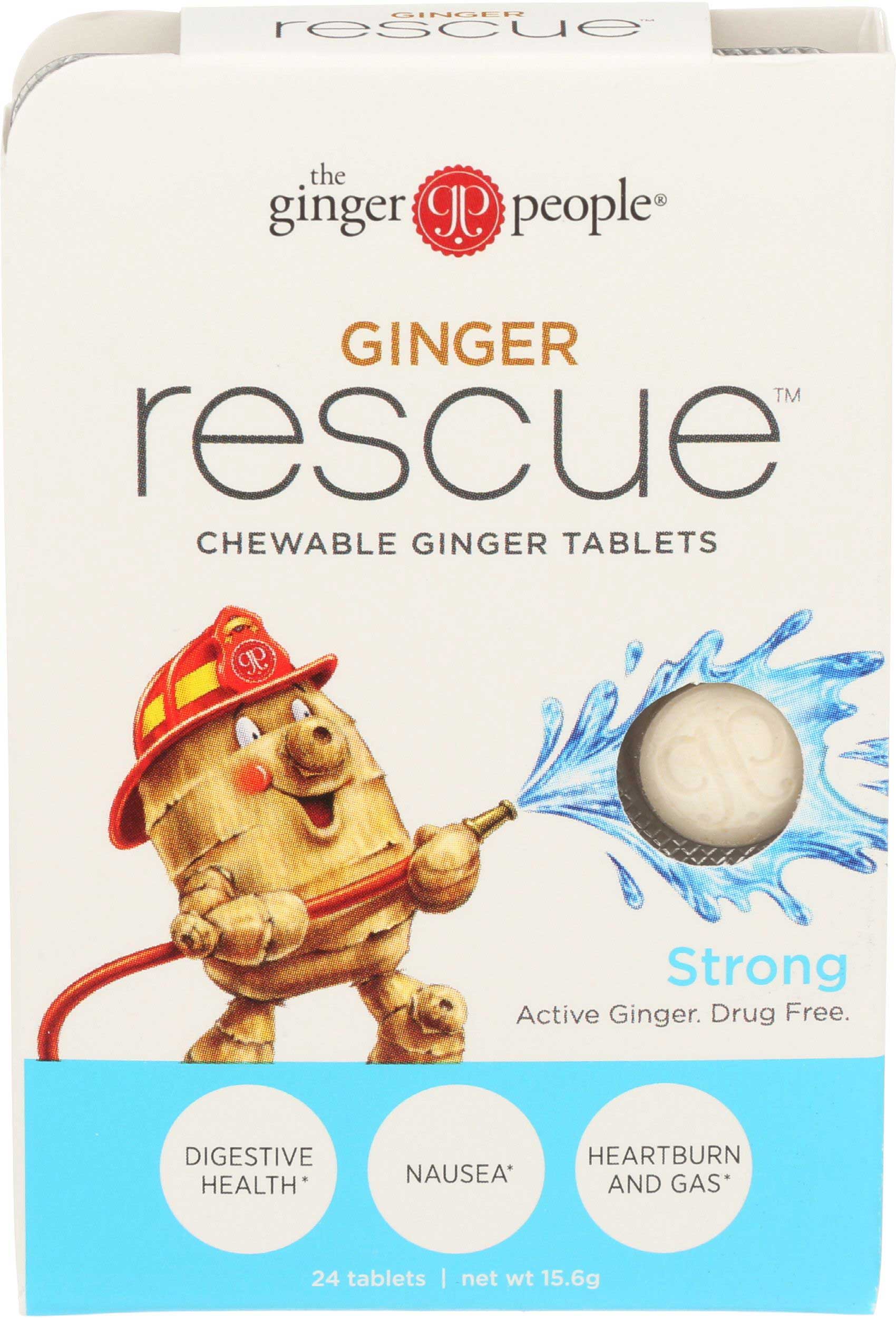 The Ginger People Ginger Rescue Strong Chewable Ginger Tablets, 0.55 ...