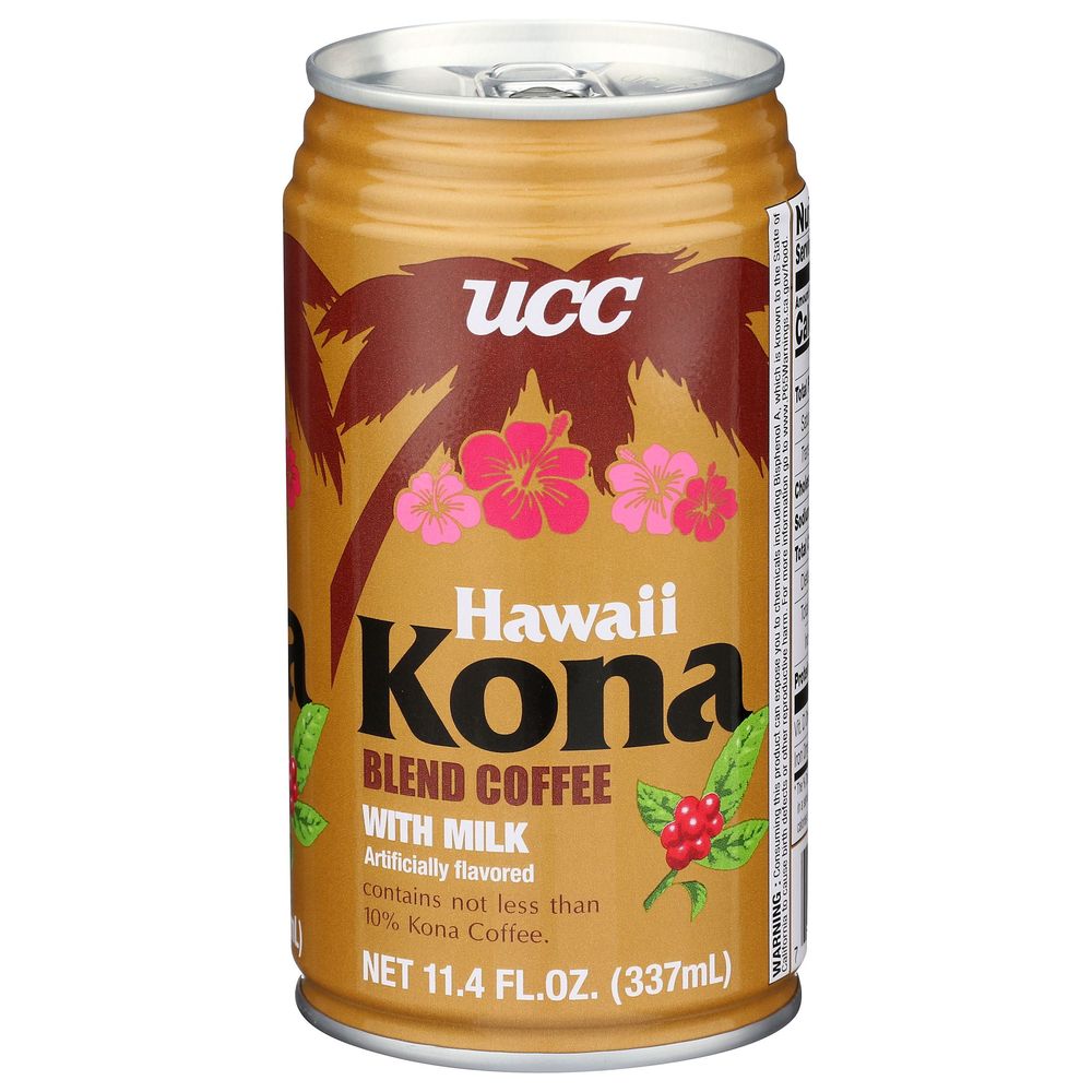 UCC Hawaii Kona Coffee Blend with Milk, 11.4 Fluid Ounce -- 24 per case