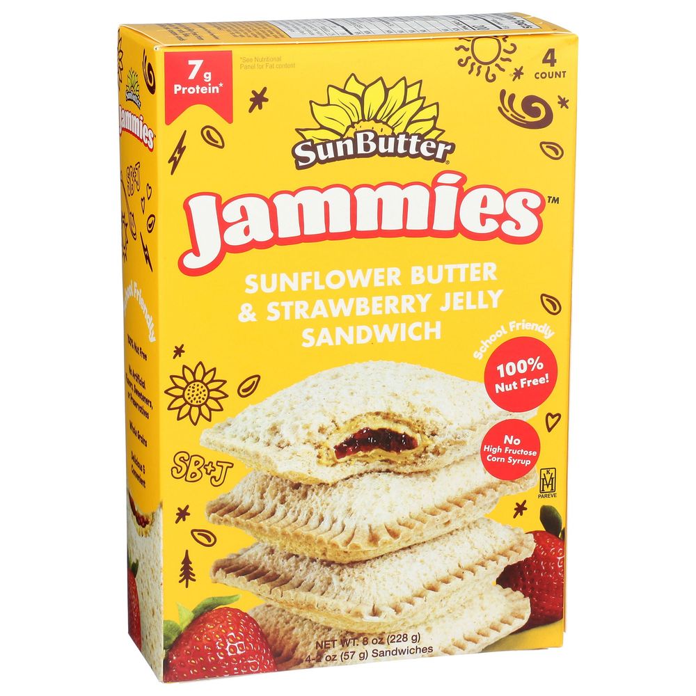 Sunbutter Jammies Sunflower Butter and Strawberry Jelly Sandwich ...