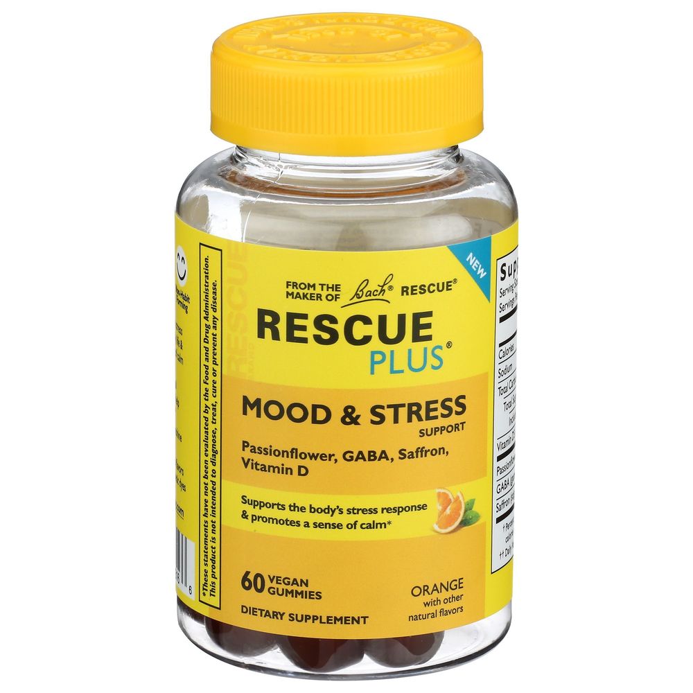 Rescue Orange Mood and Stress Support Gummies, 60 count