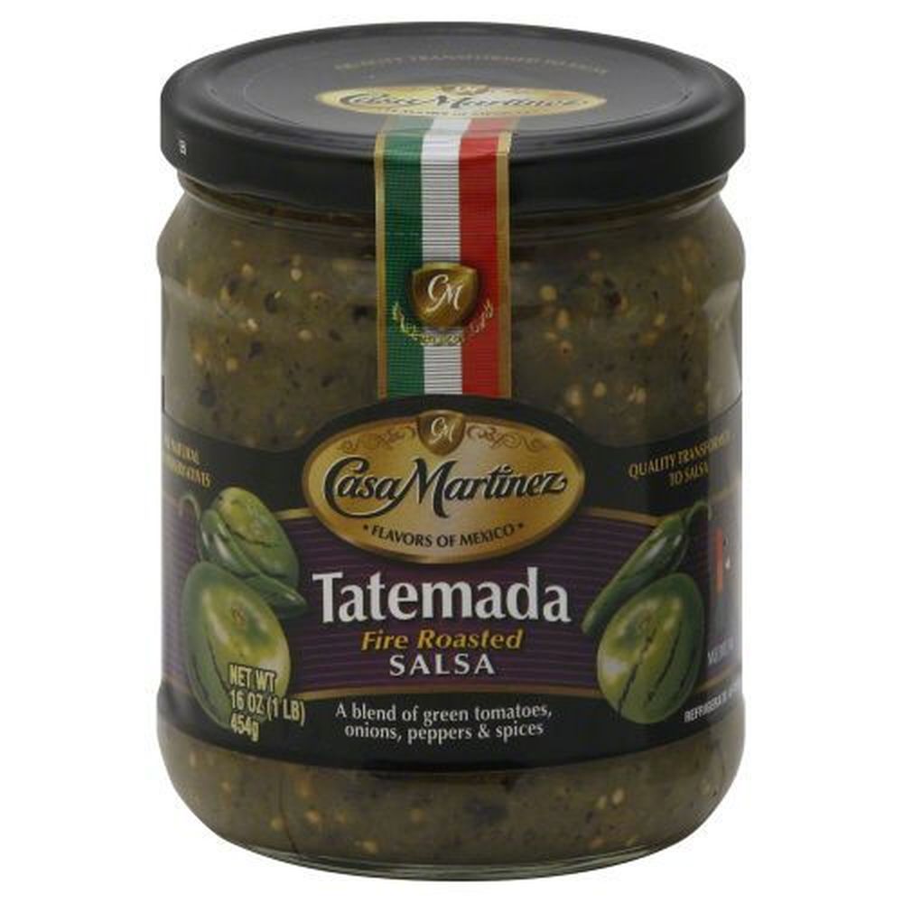 Casa Martinez Green Tatemada Fire Roasted Salsa, 16 Ounce -- 6 per case