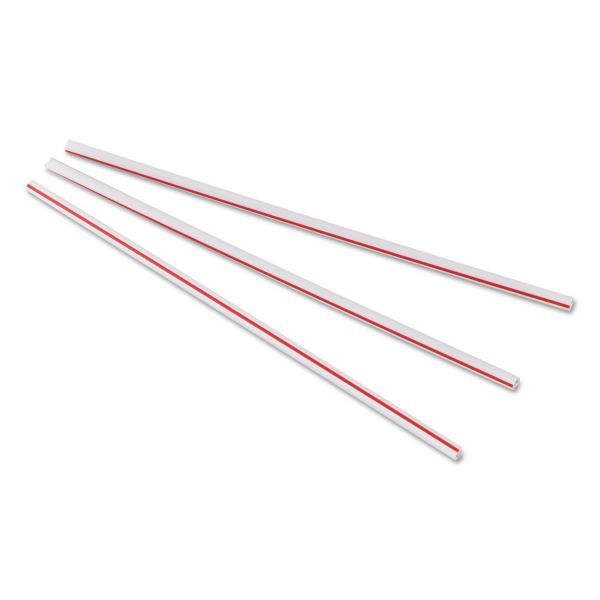 Cell O Core Polypropylene Red White Stripe Giant Straw - Unwrapped, 7. ...