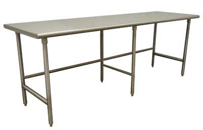 Standard Stainless Steel, Flat Top Work Table With Stainless Steel legs ...
