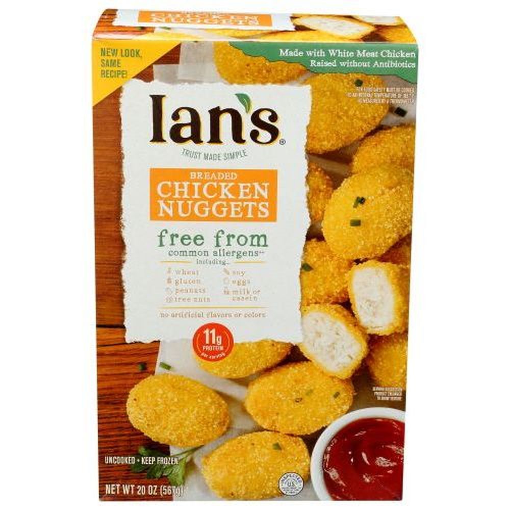 Ians Breaded Chicken Nuggets, 20 Ounce -- 8 per case