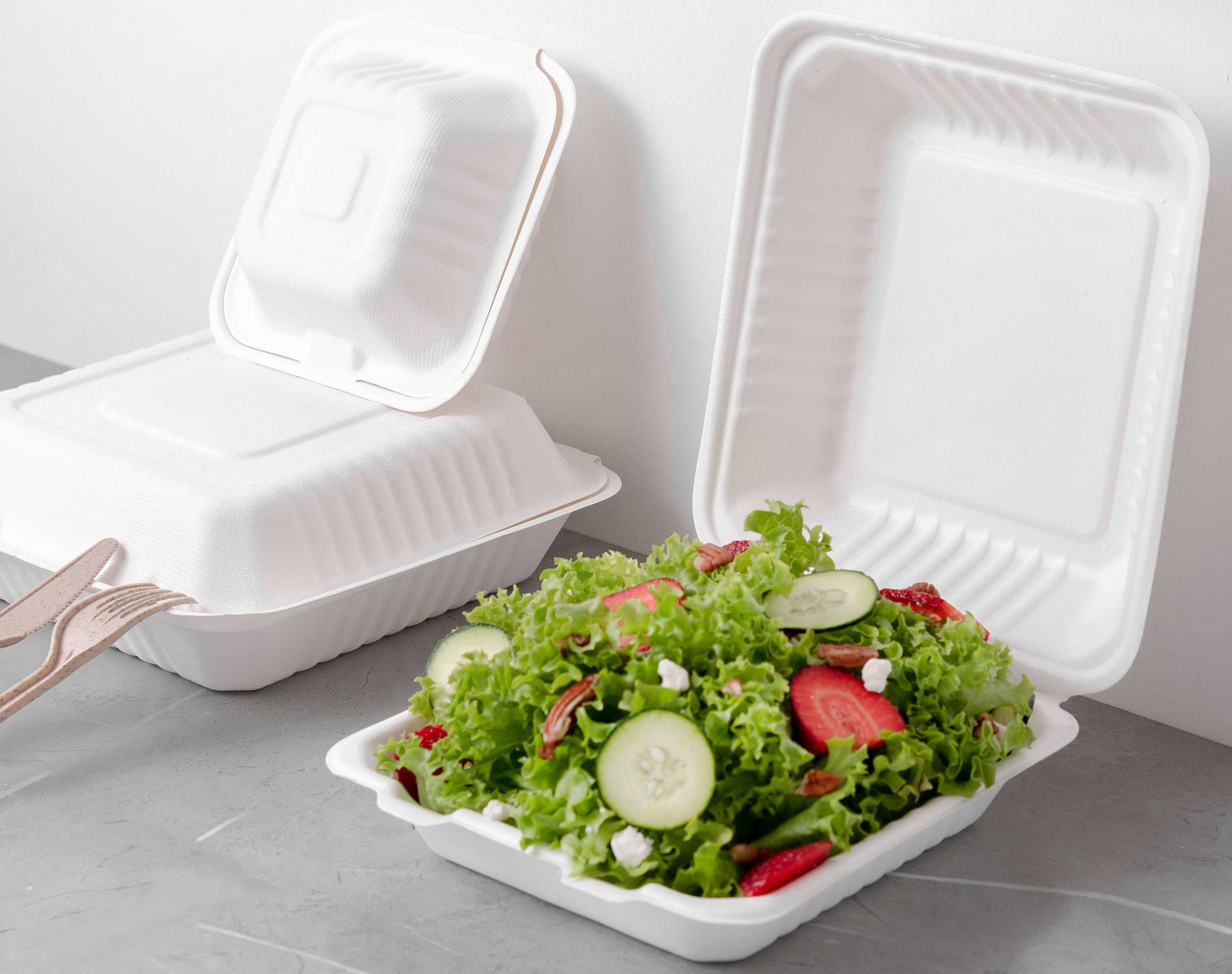 Greenprint 3 Compartment Clamshell Box, 9 x 9 inch -- 200 per case ...