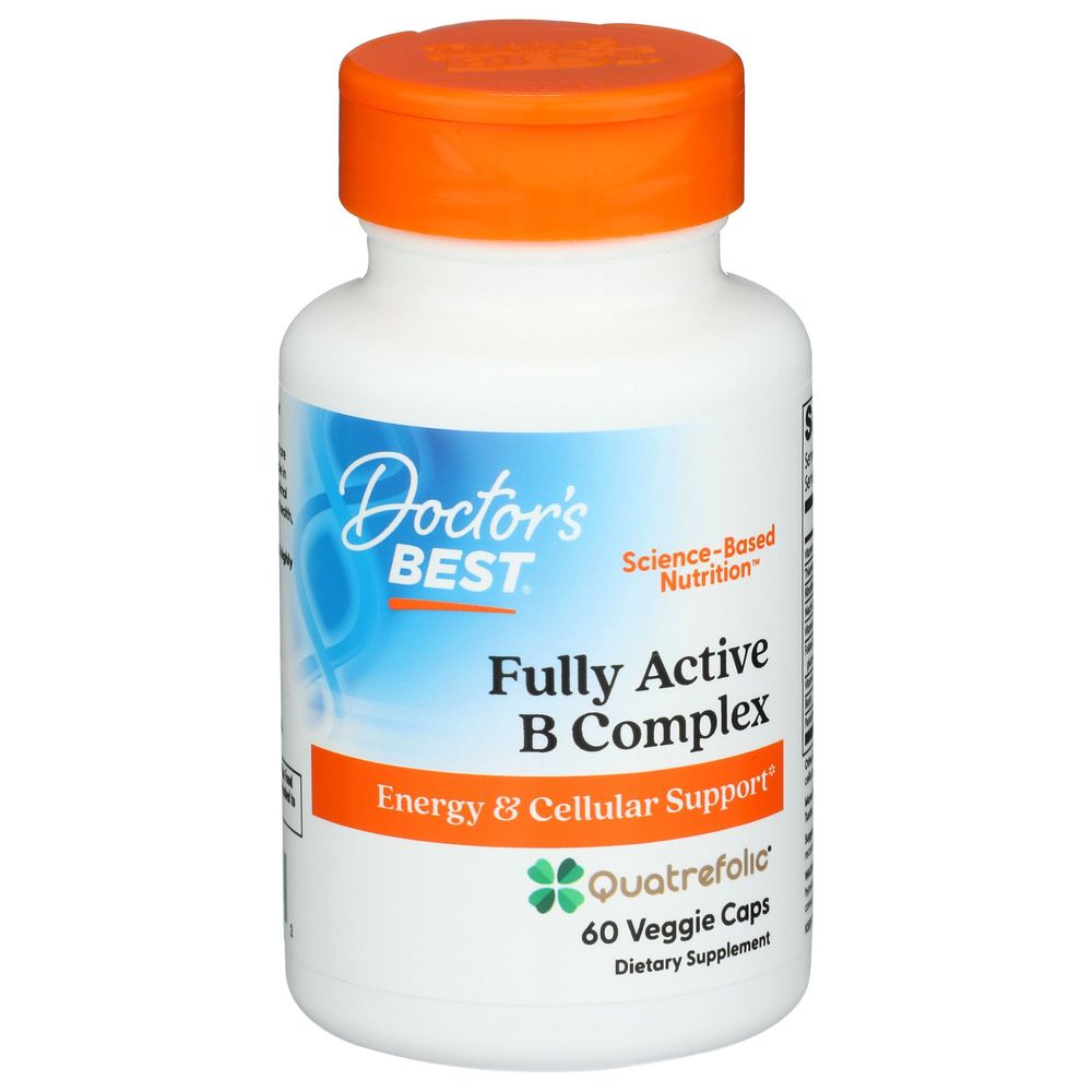Doctors Best Fully Active B Complex with Quatrefolic Veggie Capsules ...