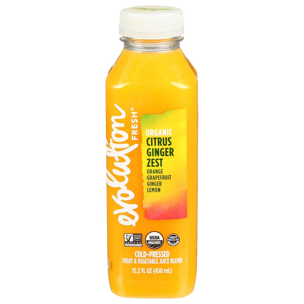 Evolution Fresh Organic Citrus Ginger Zest Juice, 15.2 Fluid Ounce -- 6 ...