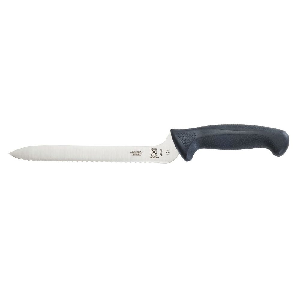 Mercer Culinary Millennia Black Offset Wavy Edge Bread Knife, 8 inch